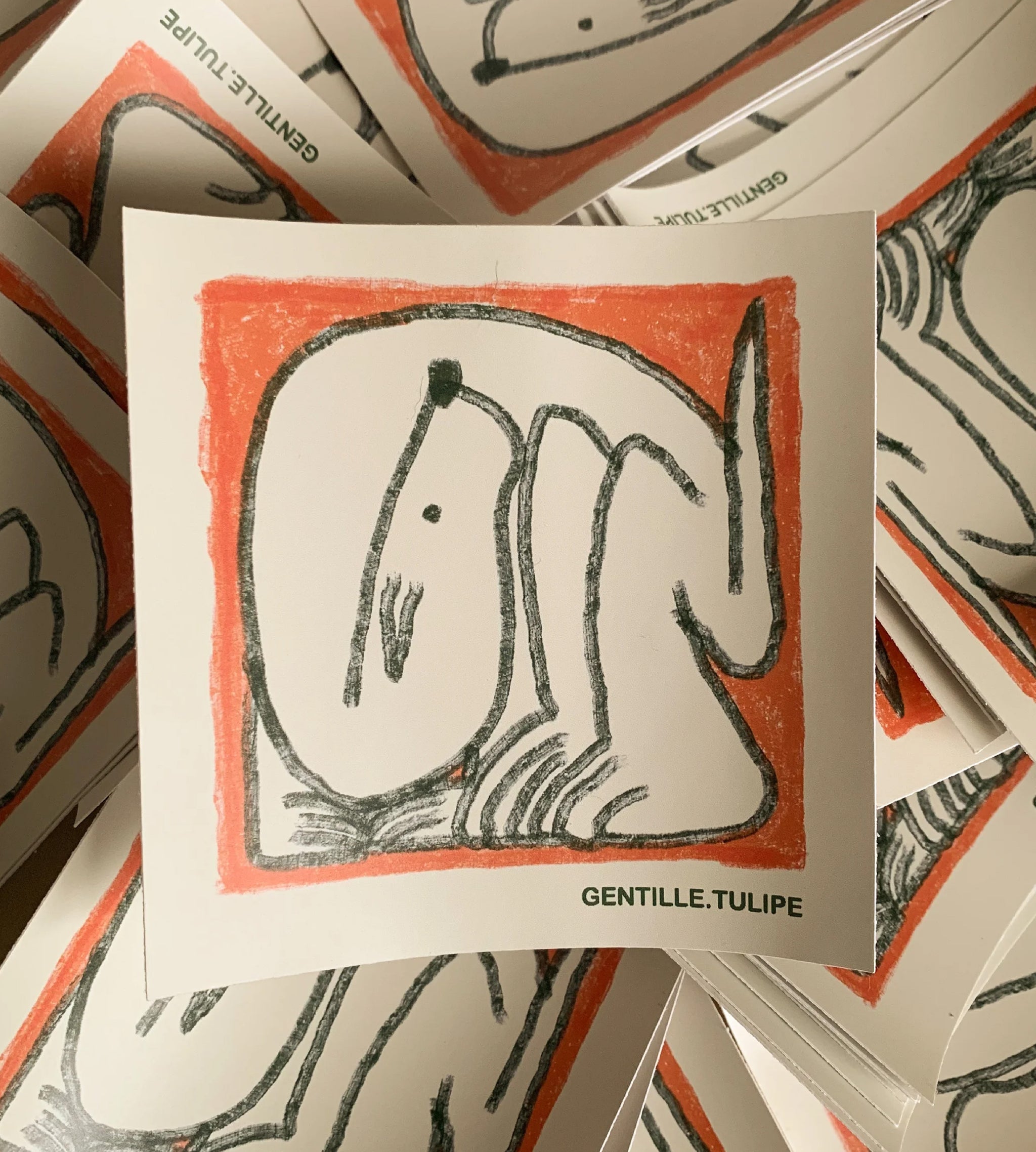 Tights/sticker “Give the paw” - Gentille Tulipe